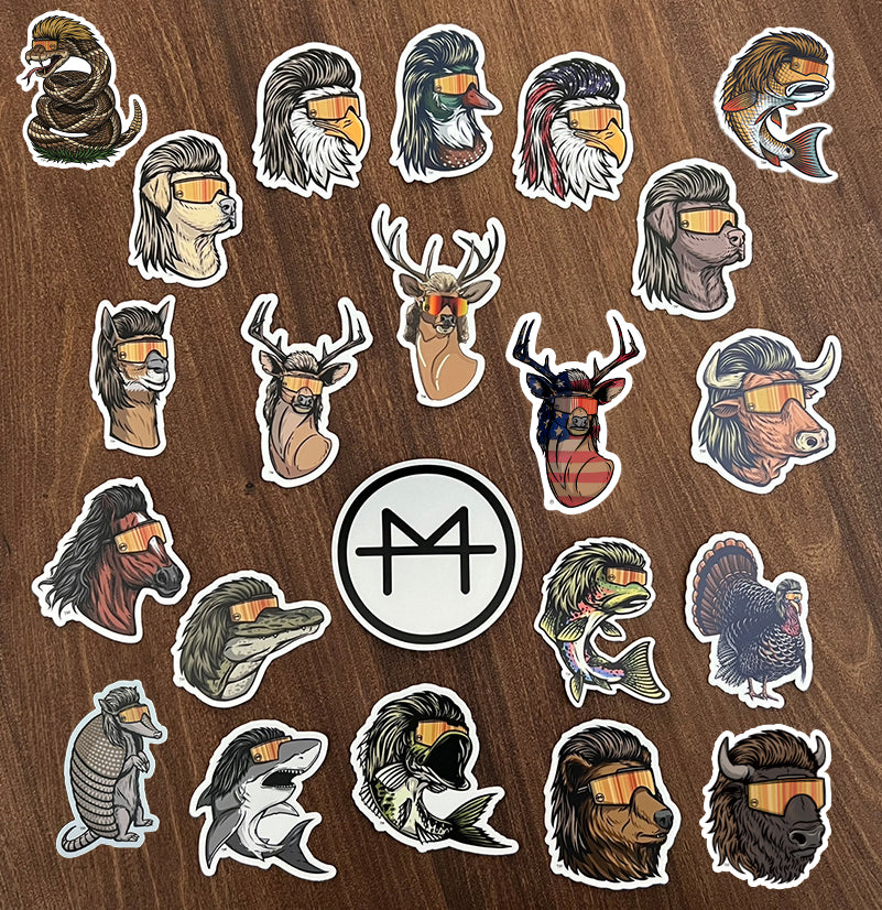 All Mullets Sticker Pack – The Original Deer Mullet Shop
