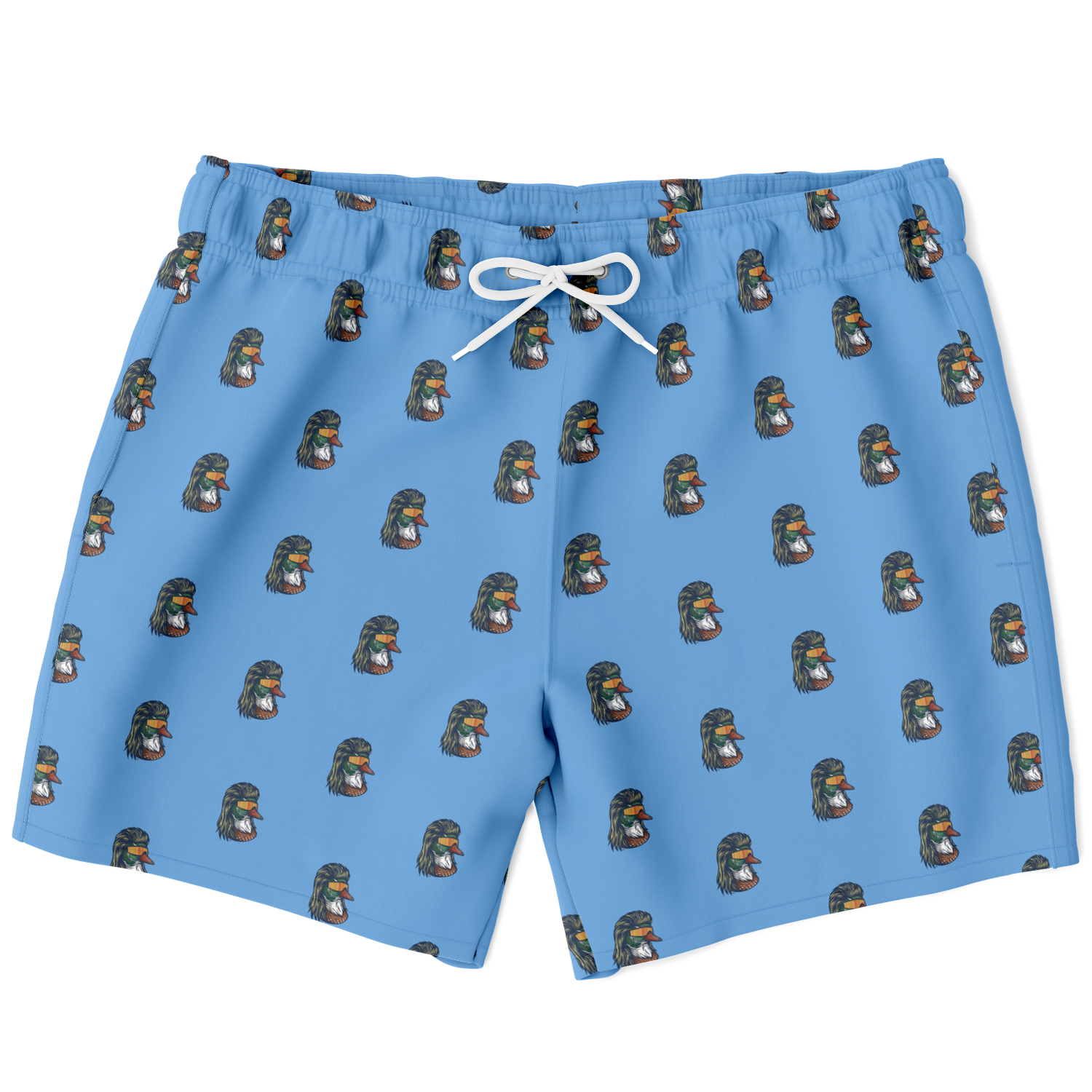 Duck Mullet Men's Swim Trunks - Blue – The Original Deer Mullet Shop