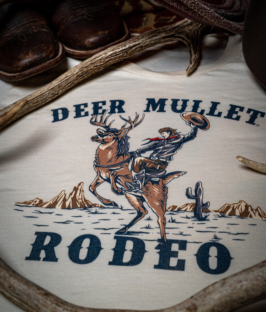 Deer Mullet Rodeo Premium Tee – The Original Deer Mullet Shop